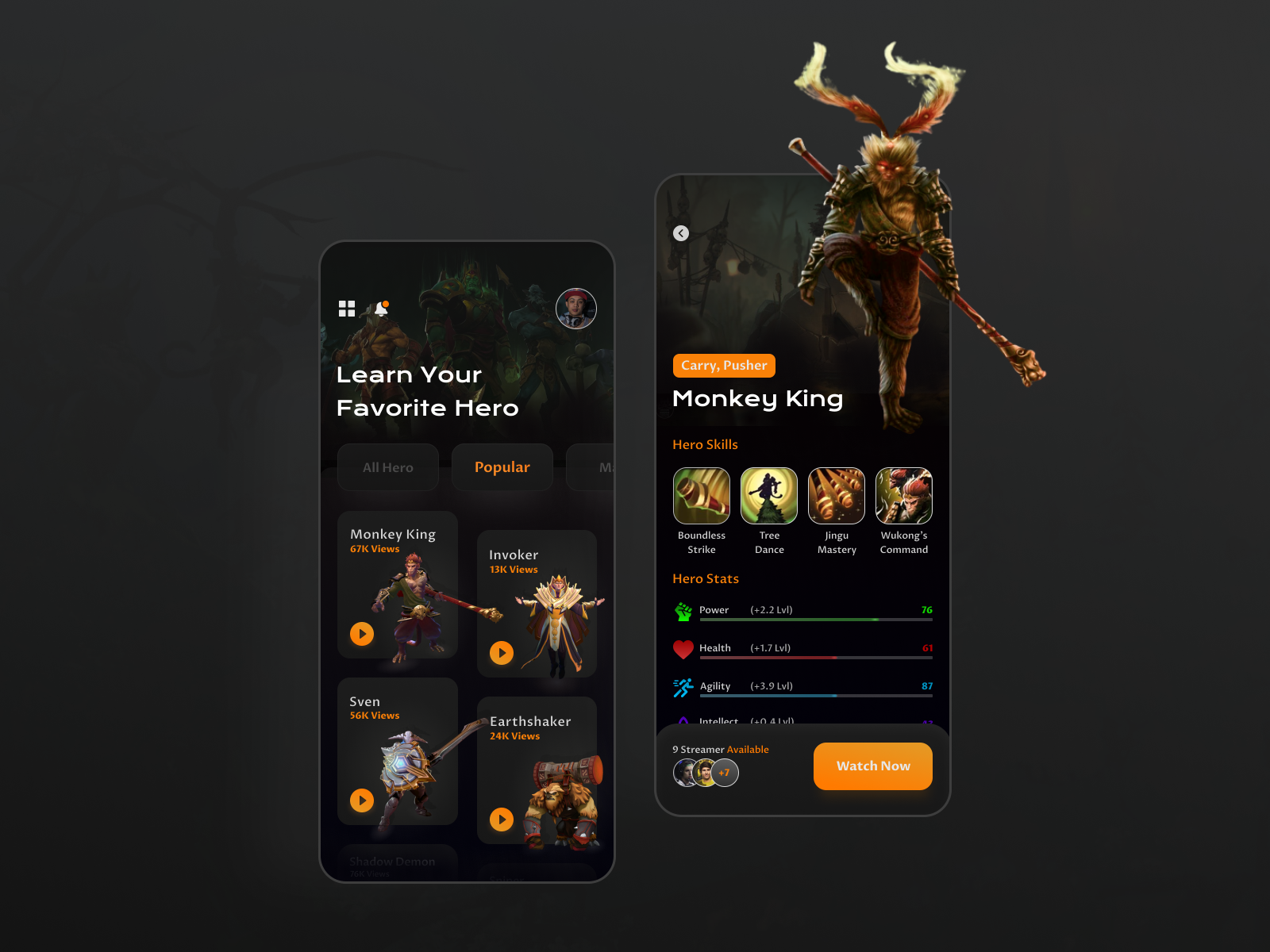 Dota 2 Streamer App by ‌ Okunskyi Igor 🇺🇦 on Dribbble
