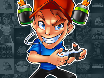 Gamer Boy Mascot Design by Harvey Lanot on Dribbble
