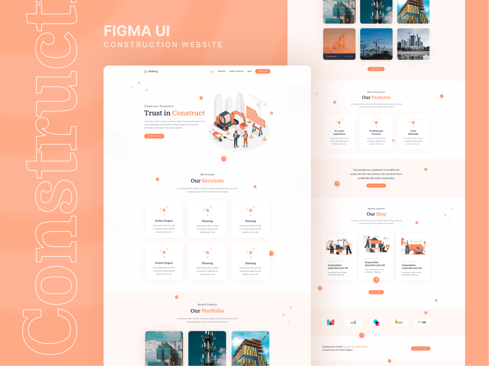 Construction Website Design in Figma by Shuvo Sarker on Dribbble