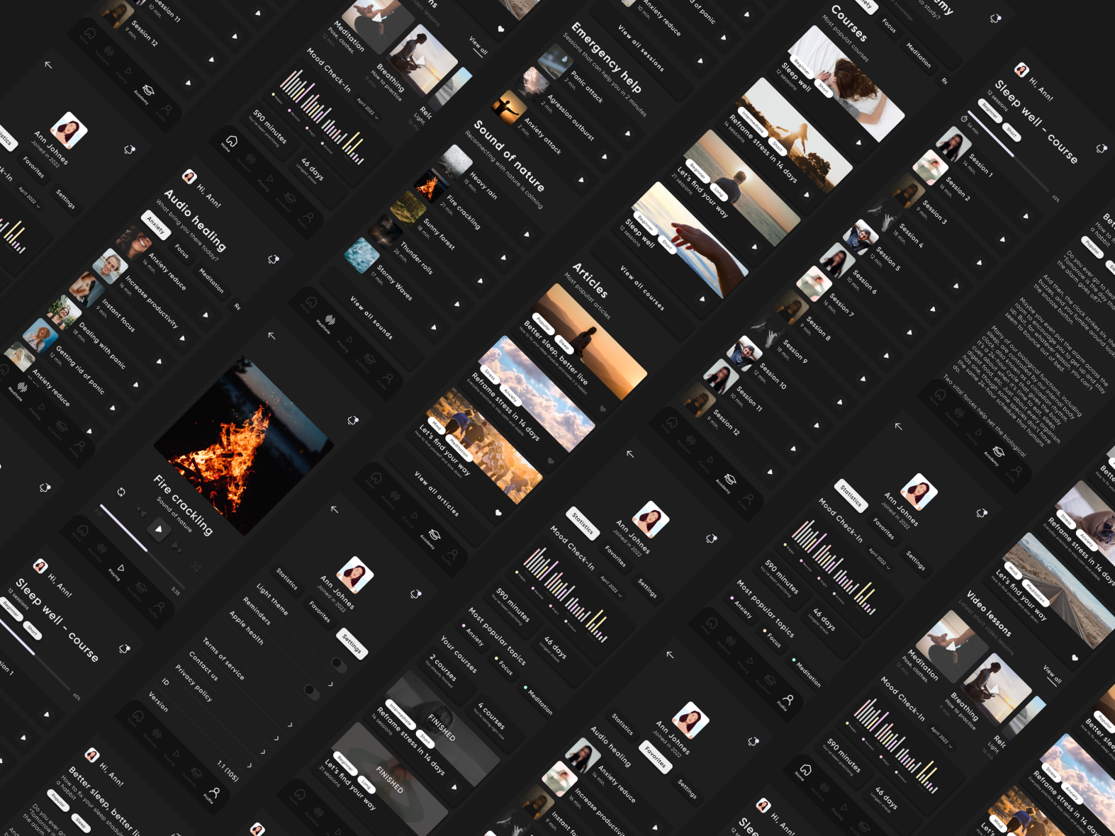 Omm - Meditation App by SOPHY LEVART on Dribbble