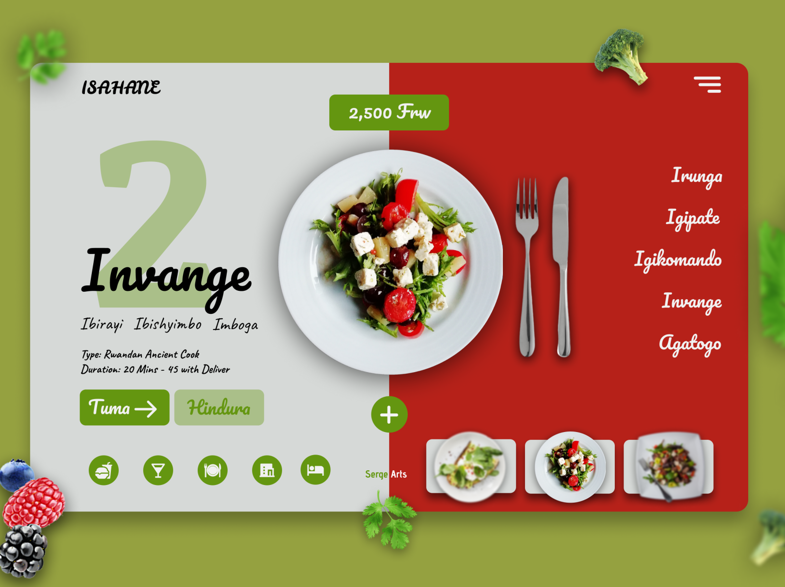 ISAHANE (Plate): Food Delivery Product Page by Serge MUGISHA on Dribbble