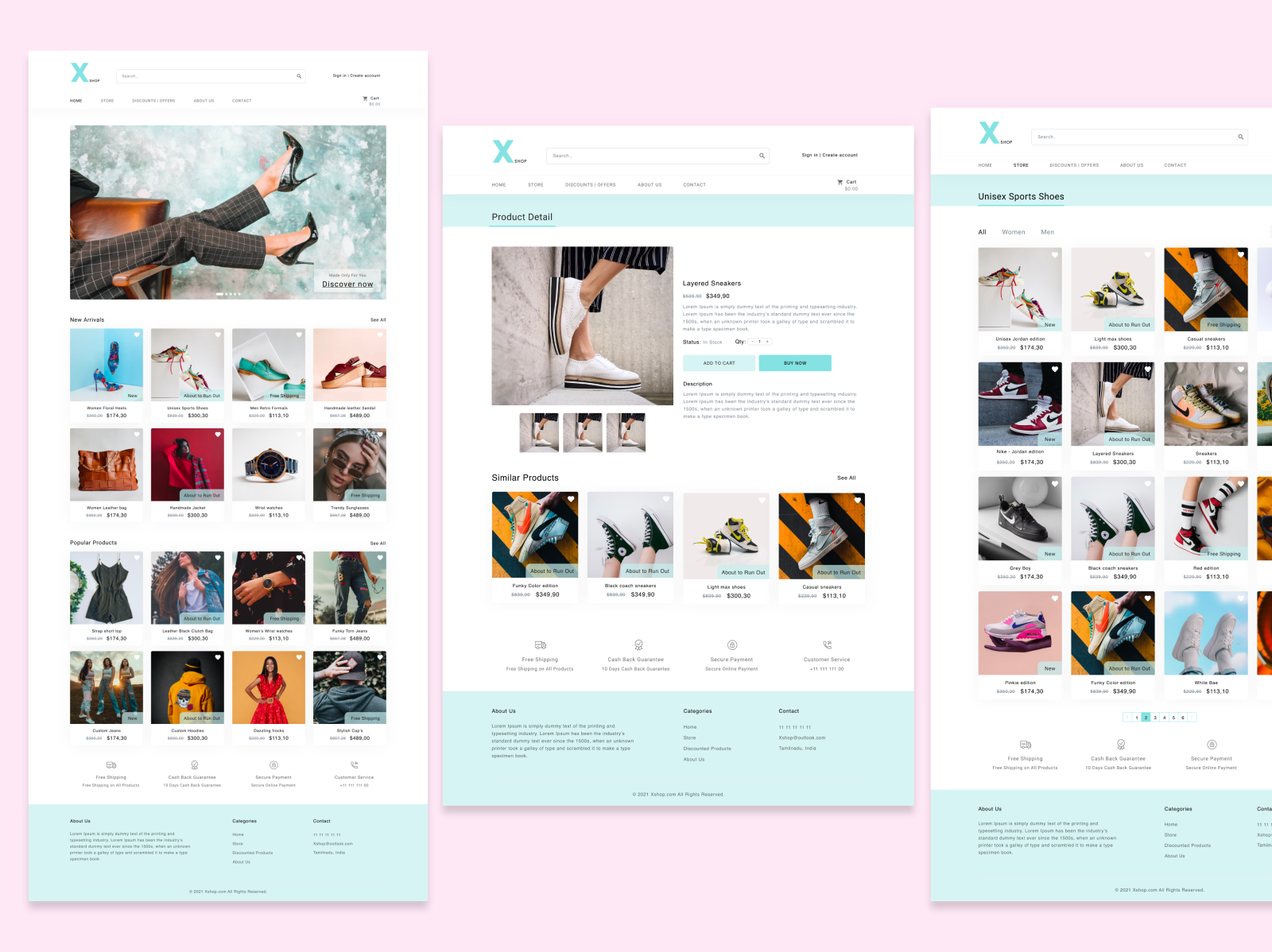 E commerce webpage - Ui Design by Bharathi J on Dribbble