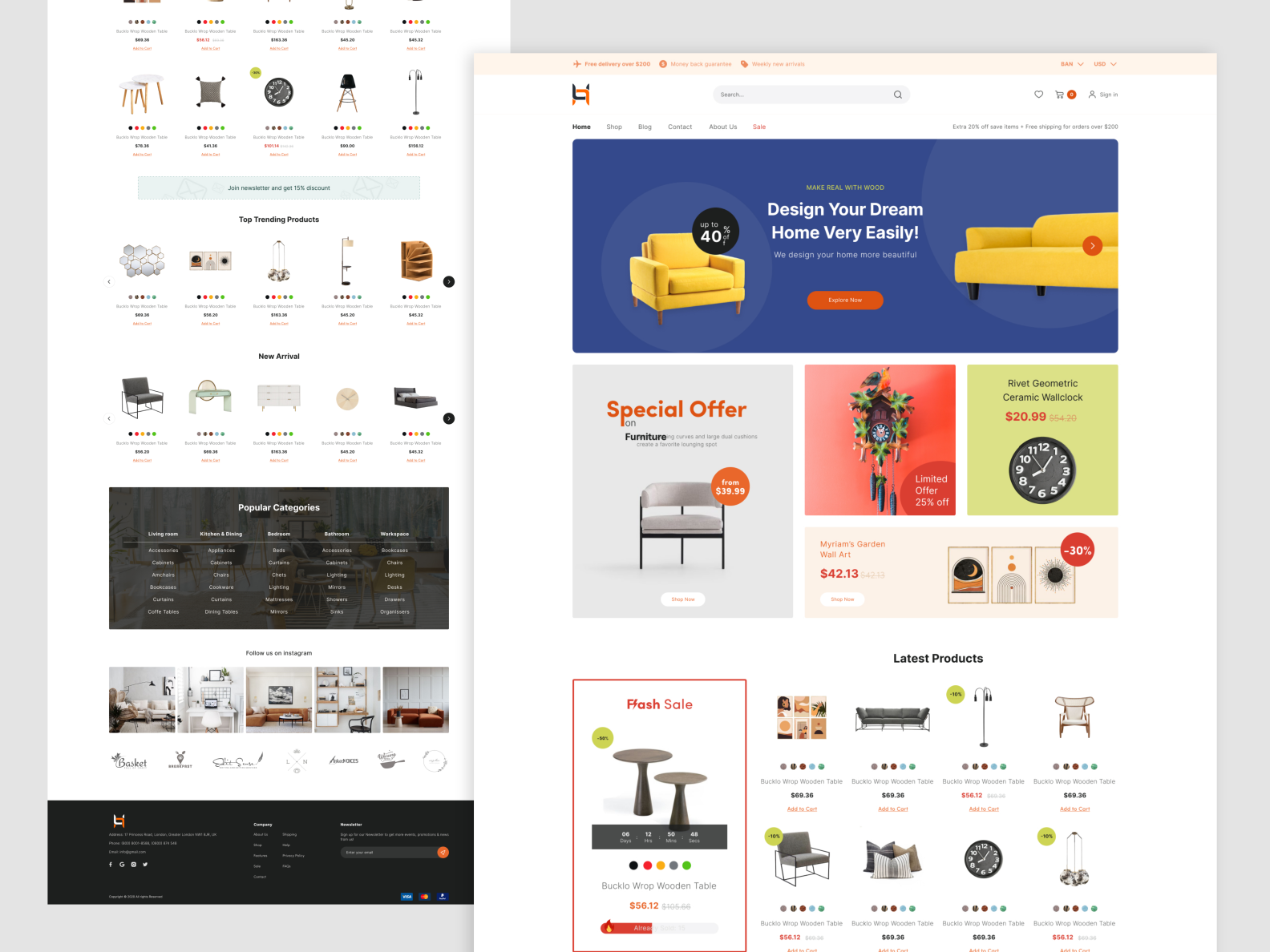 Furniture Website Design by MD MONIR HOSSAIN on Dribbble