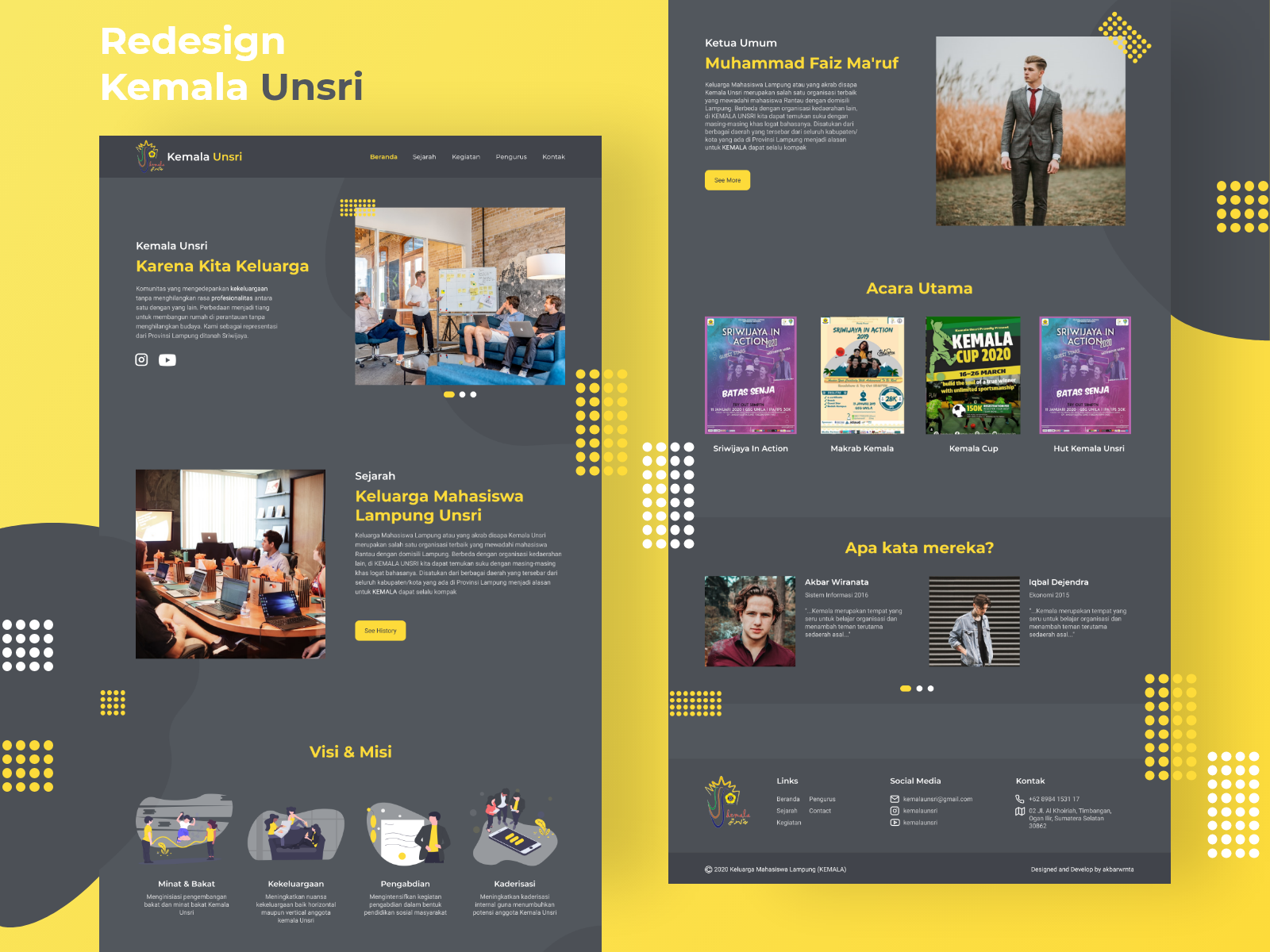 Redesign - Kemala Unsri by Akbar Wiranata on Dribbble
