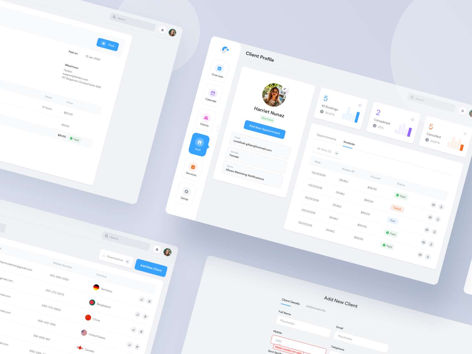 Client Lists & Profile Pages - Enterprise Software by Pentaclay on Dribbble
