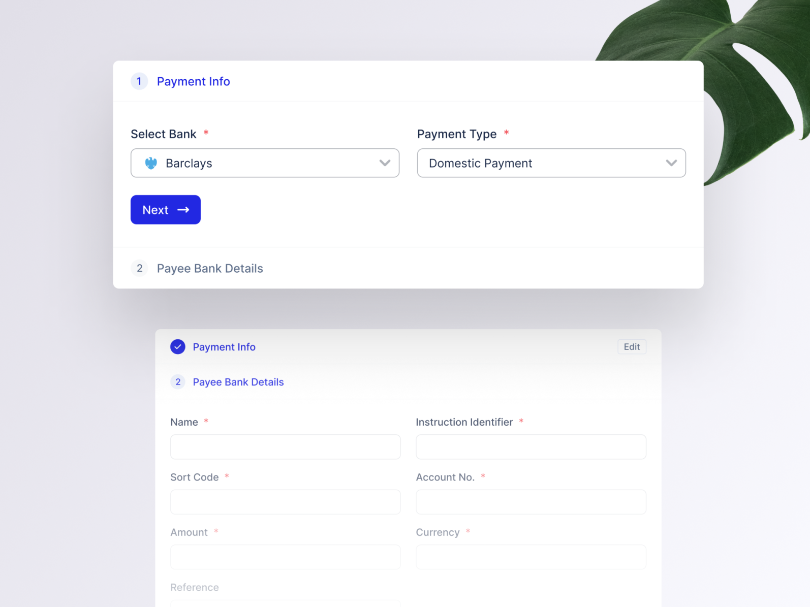 Payment Wizard Flow UX by Pentaclay on Dribbble