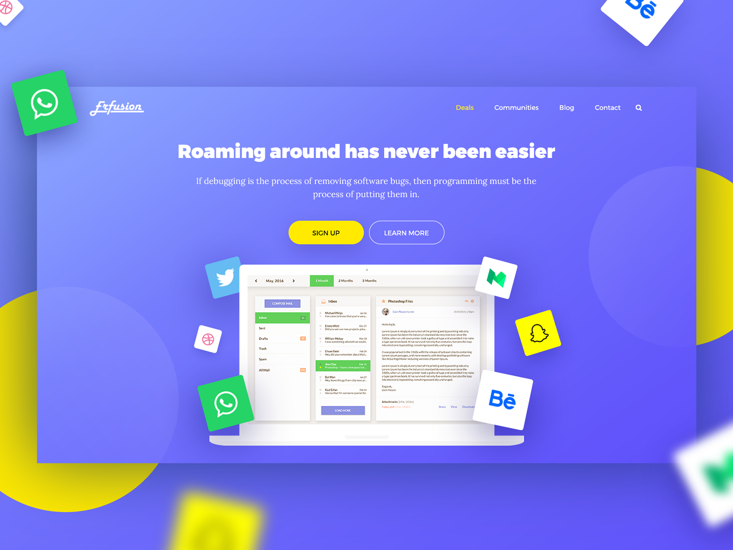 Erfusion Landing Page UI Kit by Pentaclay on Dribbble