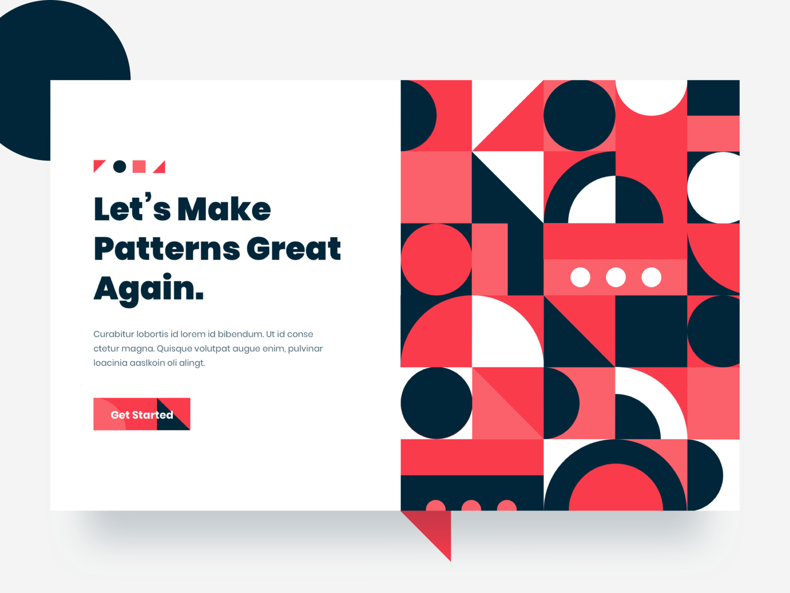 Patterns - Landing Page Exploration by Pentaclay on Dribbble