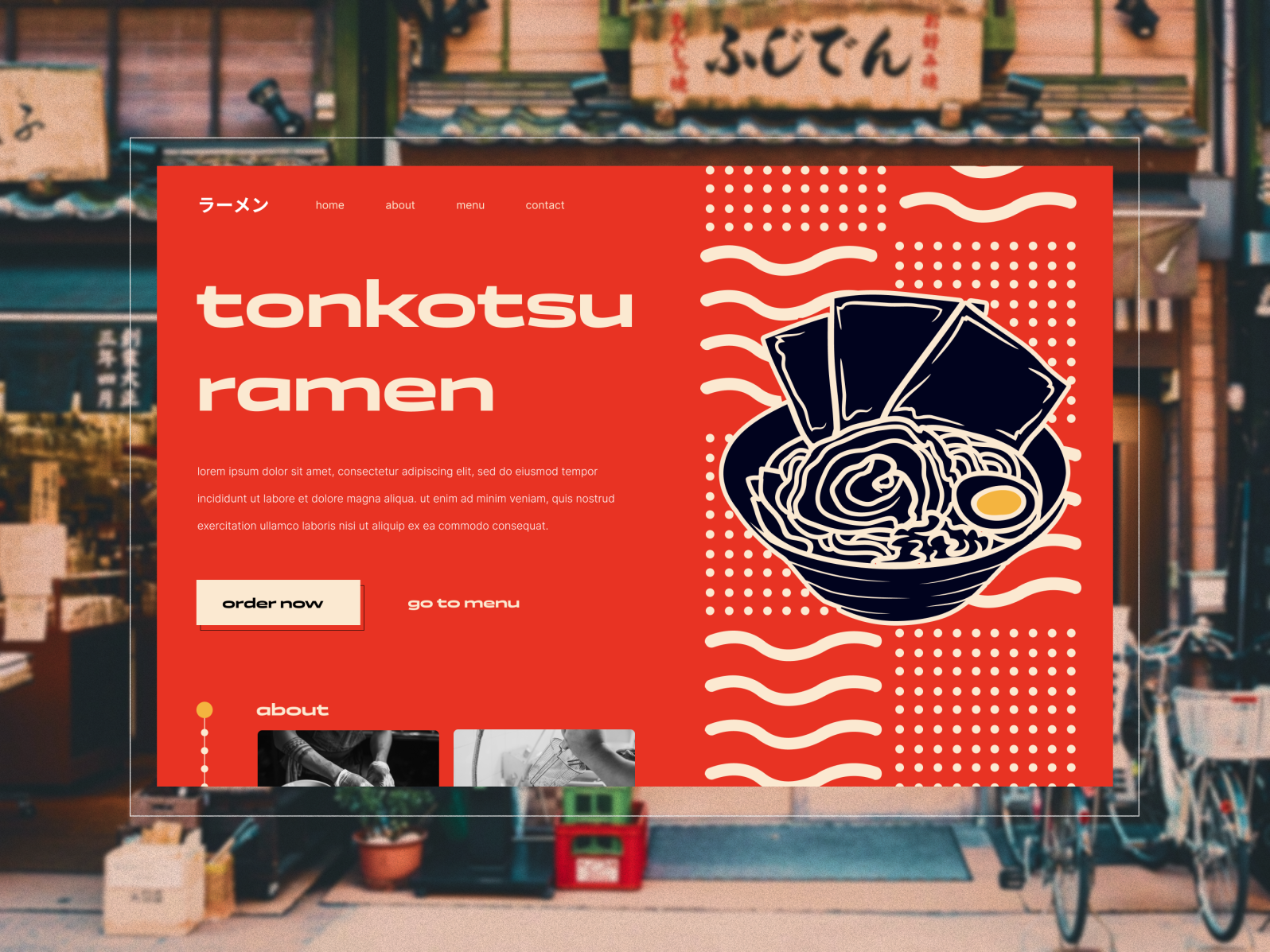 Ramen's Shop Landing Page by Ray Nguyen on Dribbble