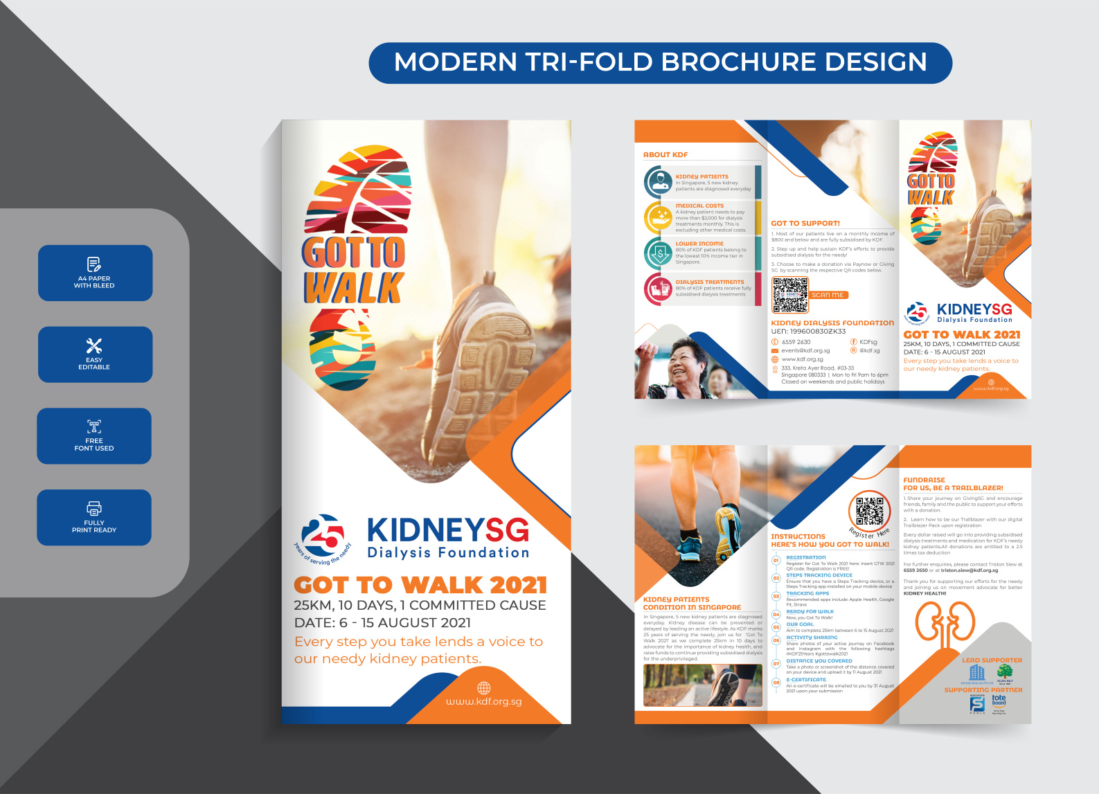 Modern Tri-fold brochure design 2 by Sri shishir chandra das on Dribbble
