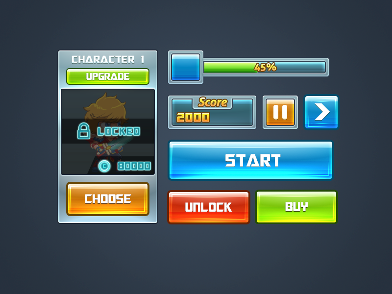 Shiny Buttons! by Petshopbox on Dribbble