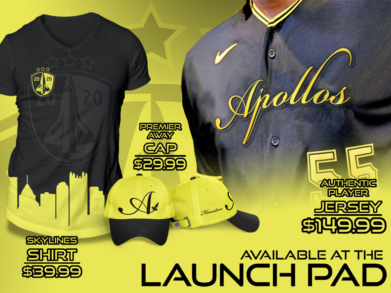 Houston Apollos Store Sales Graphic by John Lovato on Dribbble