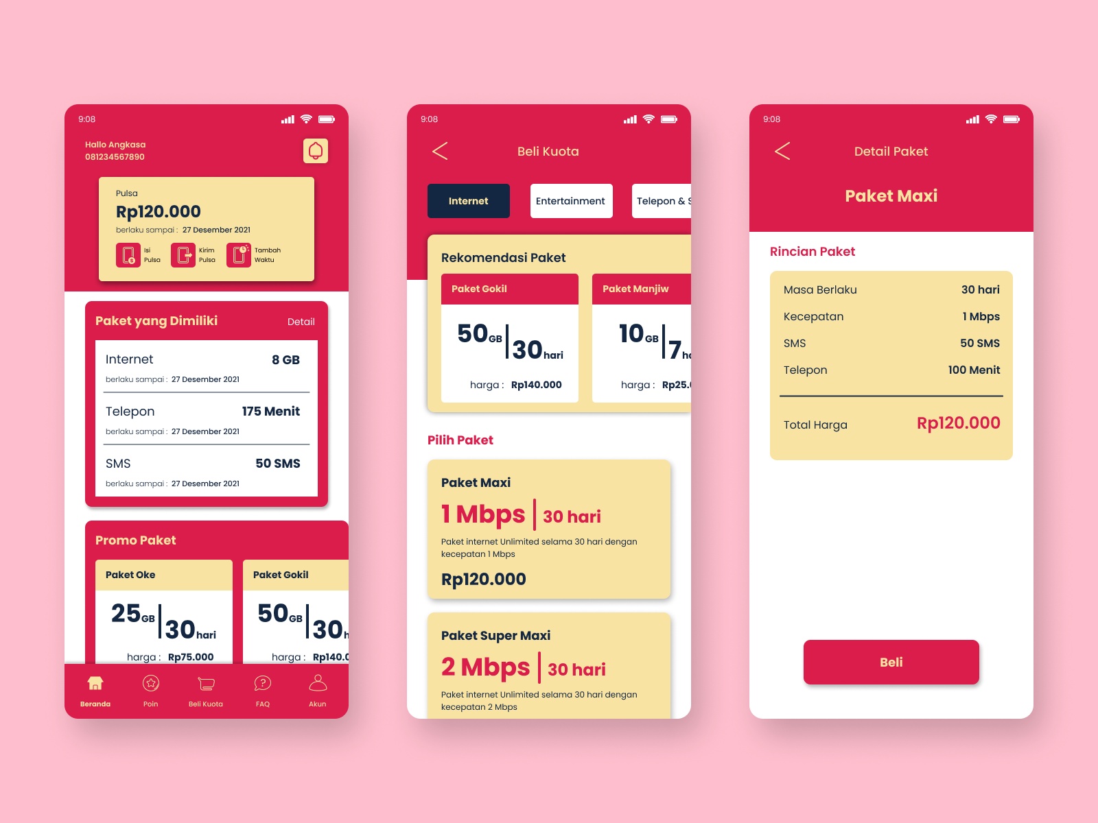 Telecommunication Provider App by Rizki Ahmad Fauzi on Dribbble