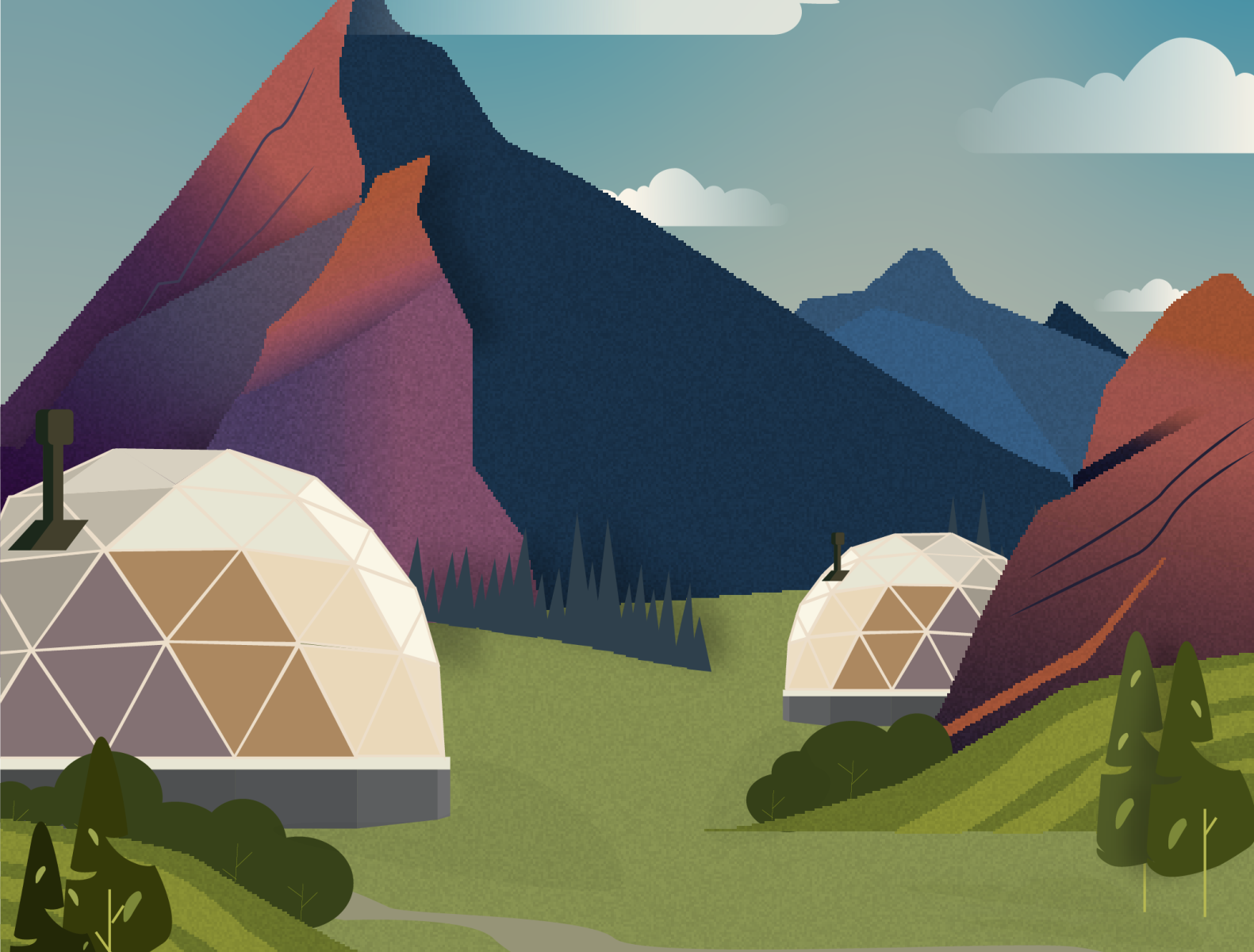Glamping by Ana Gugava on Dribbble