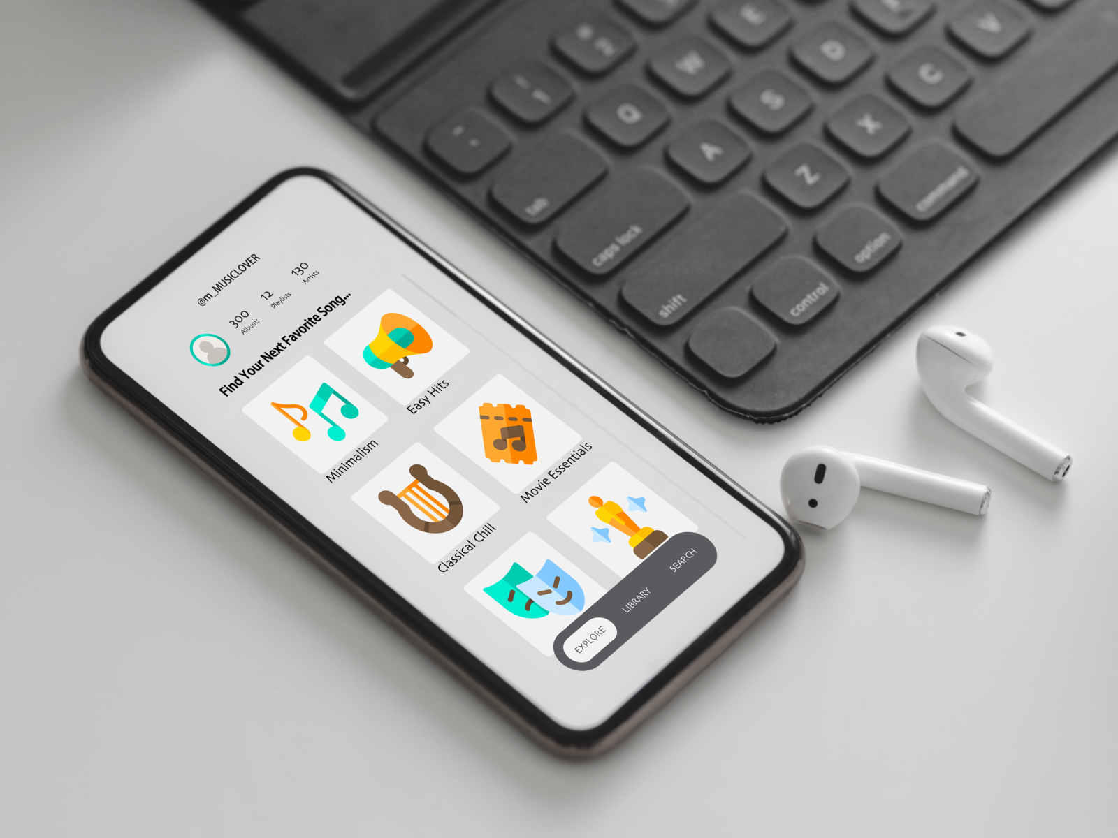 Music APP User Profile Mockup by Emily Lu on Dribbble