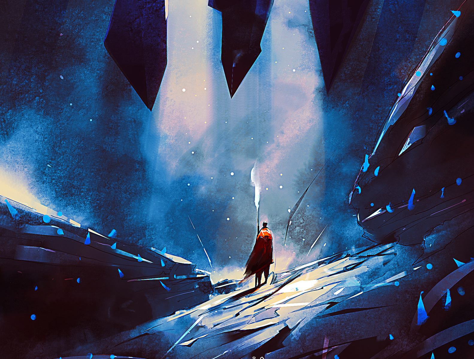 Floating stone by Afanur Rashid on Dribbble