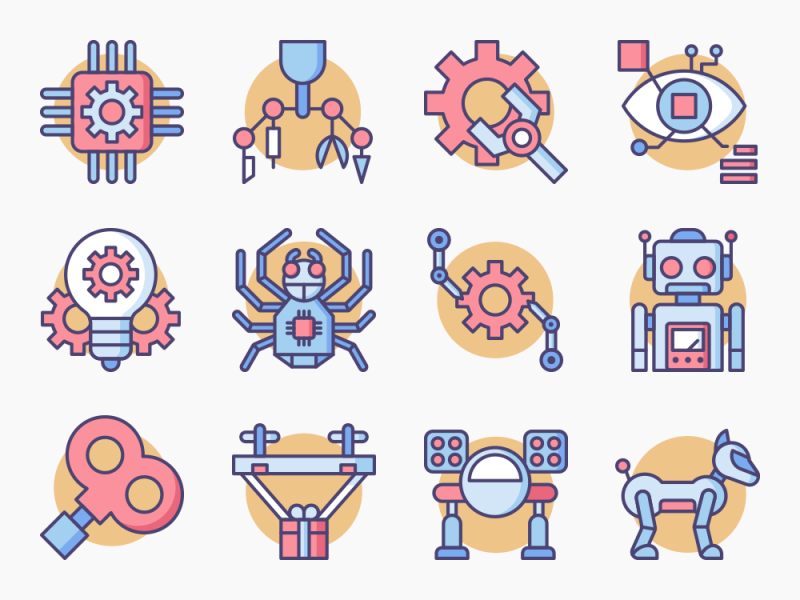 Robotics Icons by David Van Der Ende on Dribbble