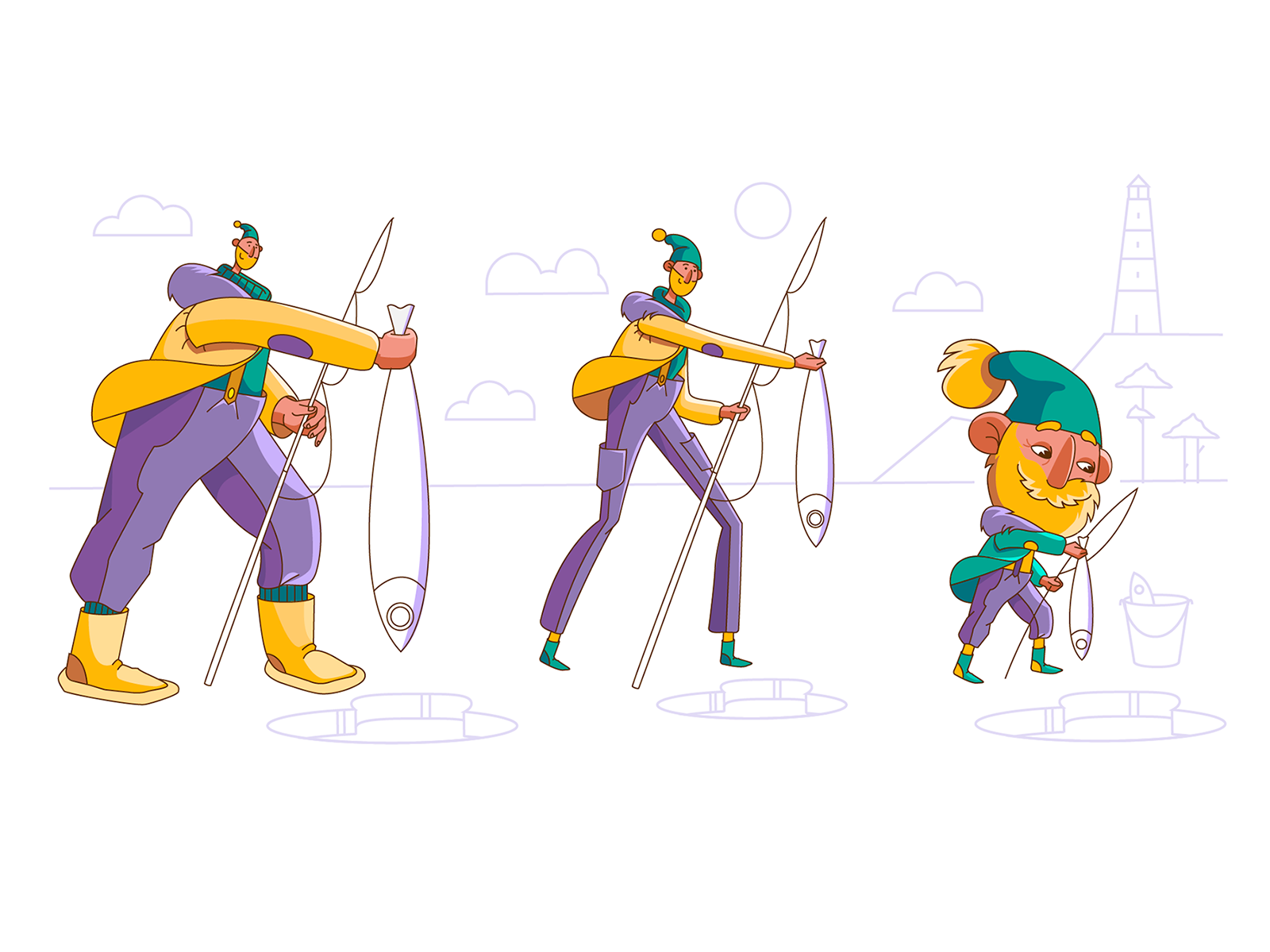 Exaggeration styles by Irina Kiseleva on Dribbble