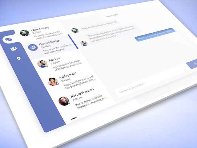 Browse thousands of Group Chat UI images for design inspiration | Dribbble