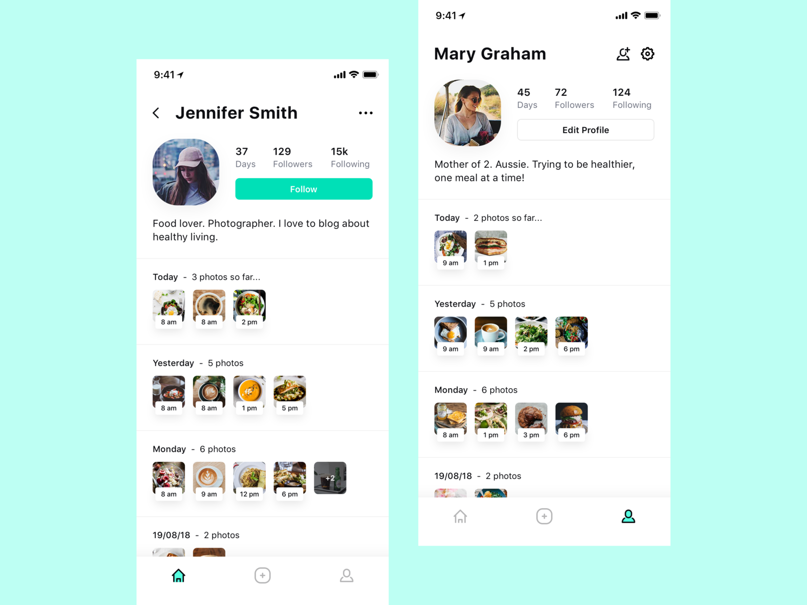 Upkeep - Food Diary App by Cai Cardenas on Dribbble