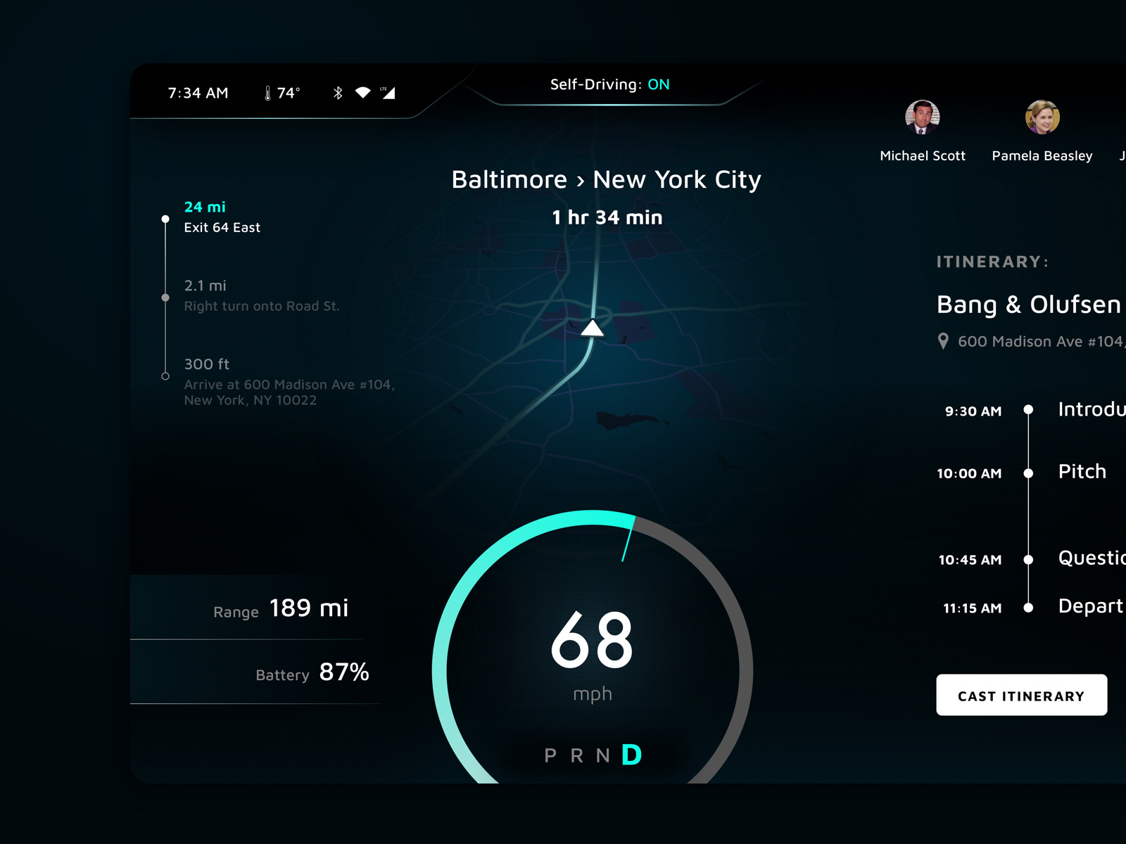 I/P Self-Driving Vehicle Dashboard by Nick Cuda for Wicked on Dribbble