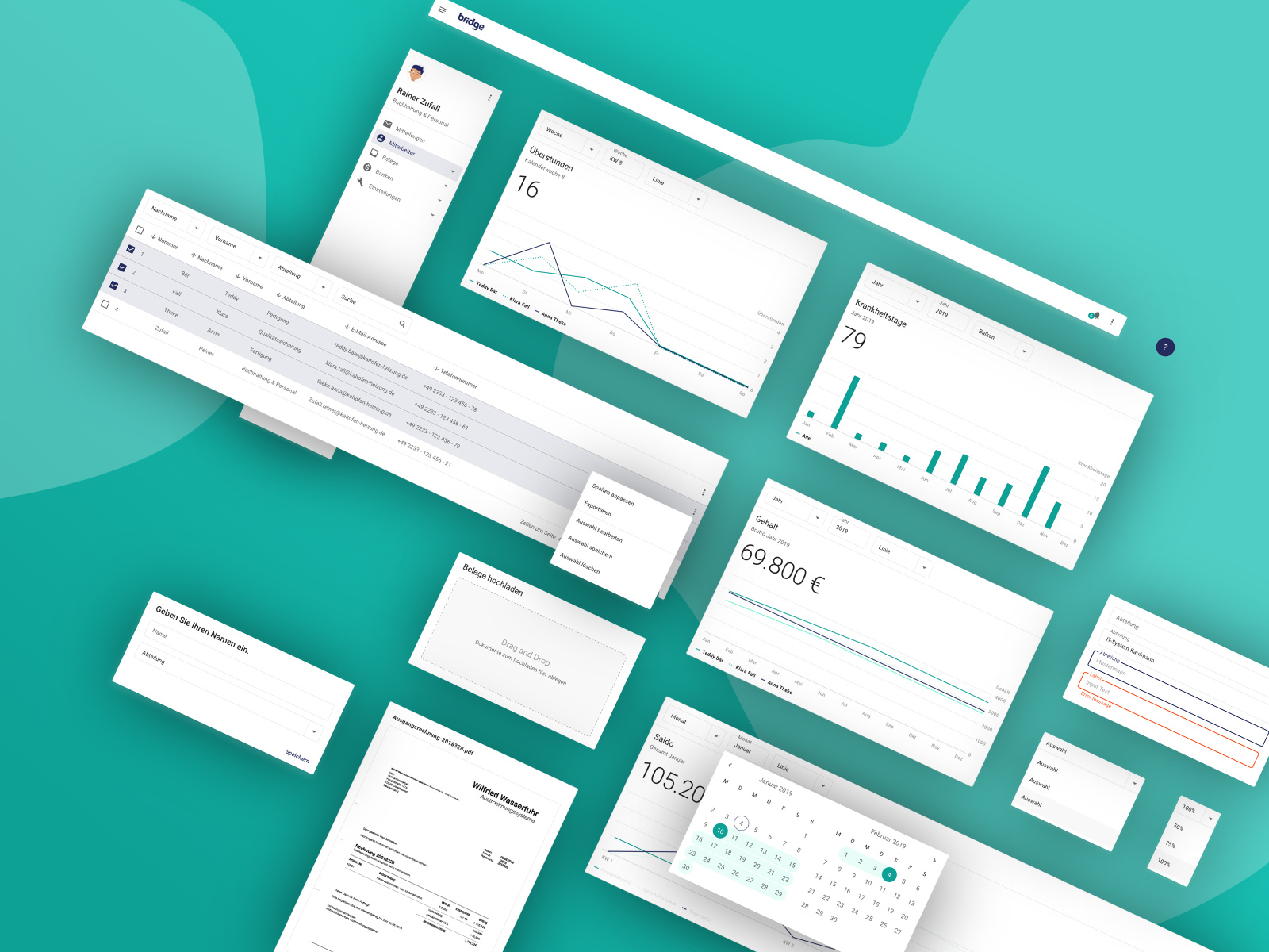 bridge Software UI Components by NEULAND. on Dribbble