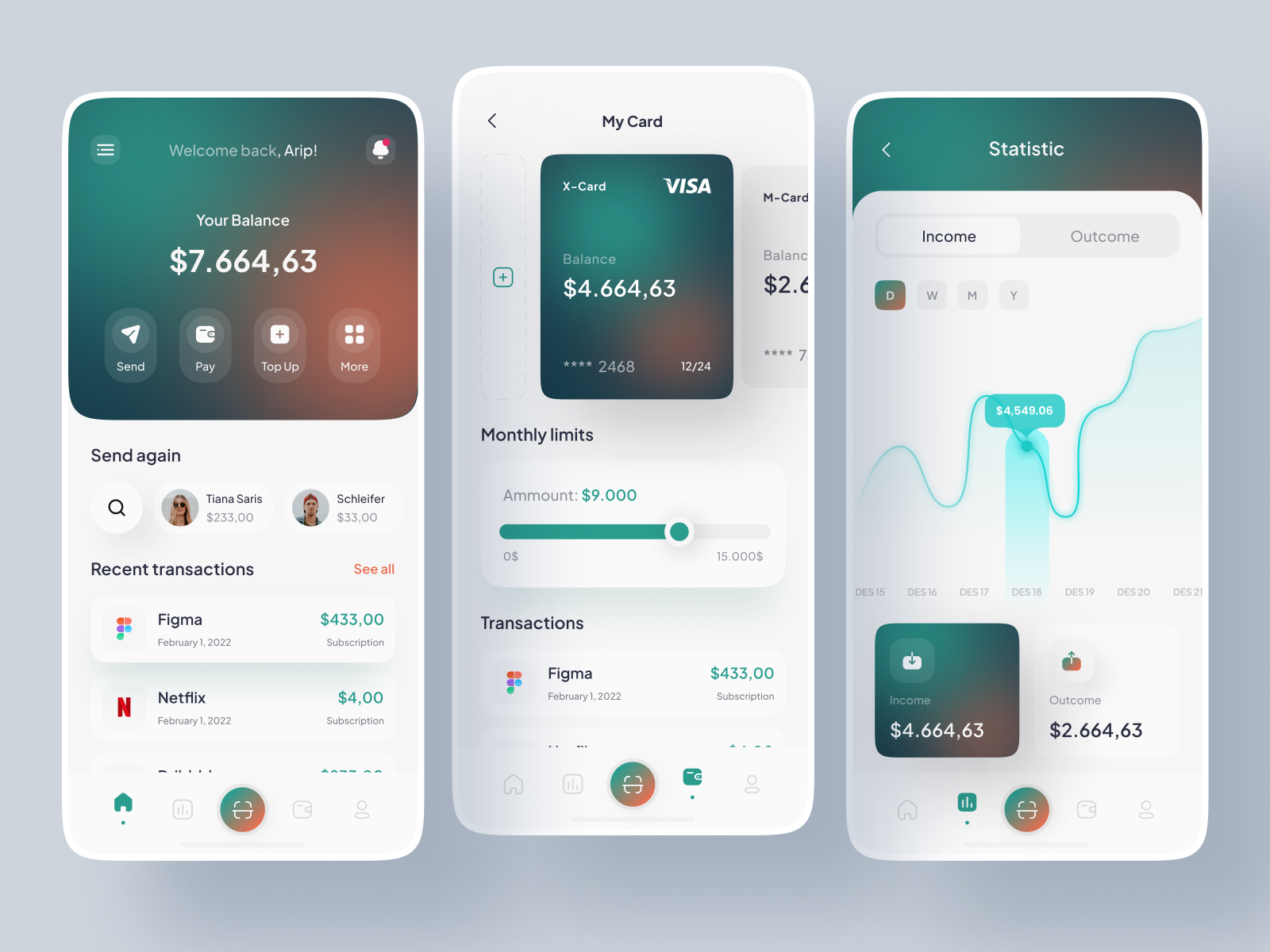 M-Banking - Mobile Apps by Arip for Enver Studio on Dribbble
