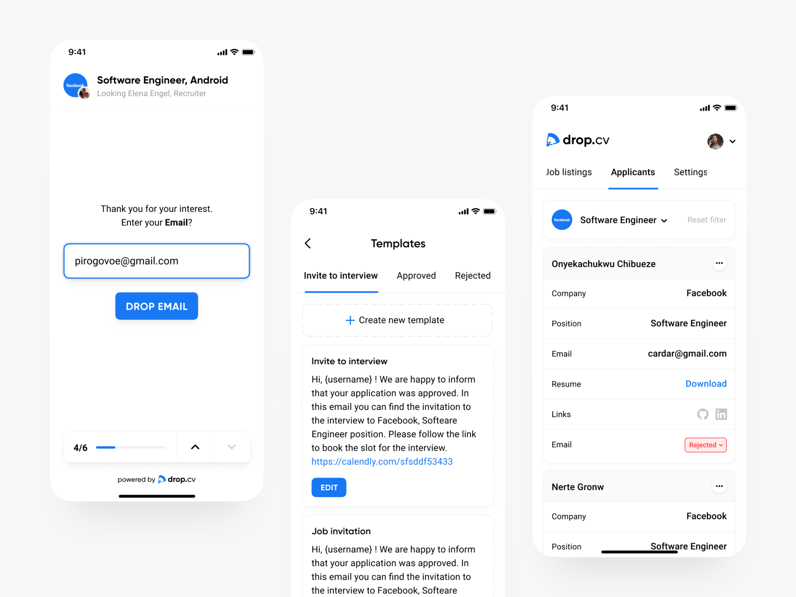 drop.cv / Random screens by Oleg Pirogov 🍰 on Dribbble
