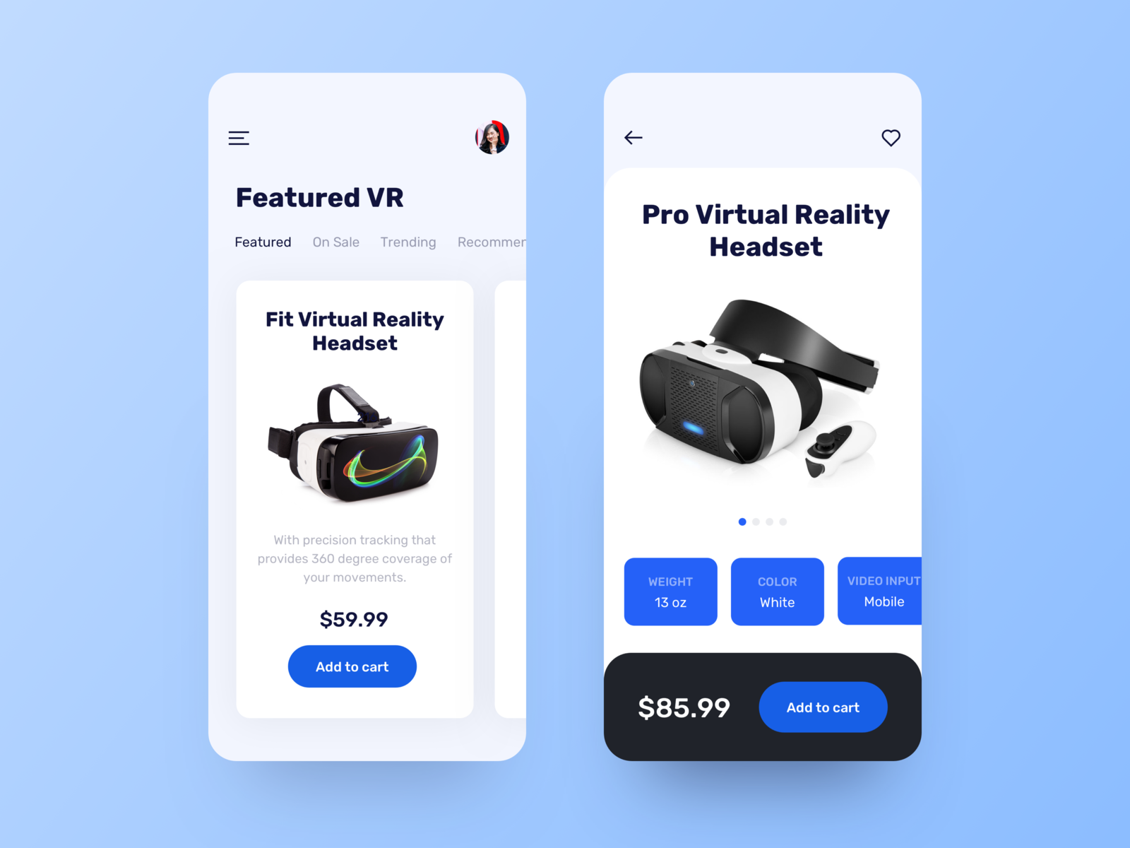Virtual Reality Headset by Ricardo - UI/UX Designer on Dribbble