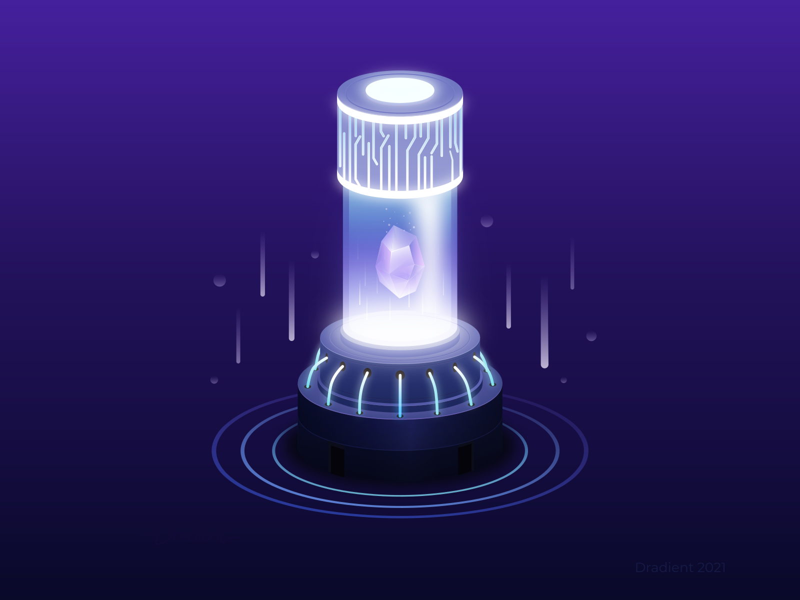 Crystal chamber [illustration] by Dradient on Dribbble
