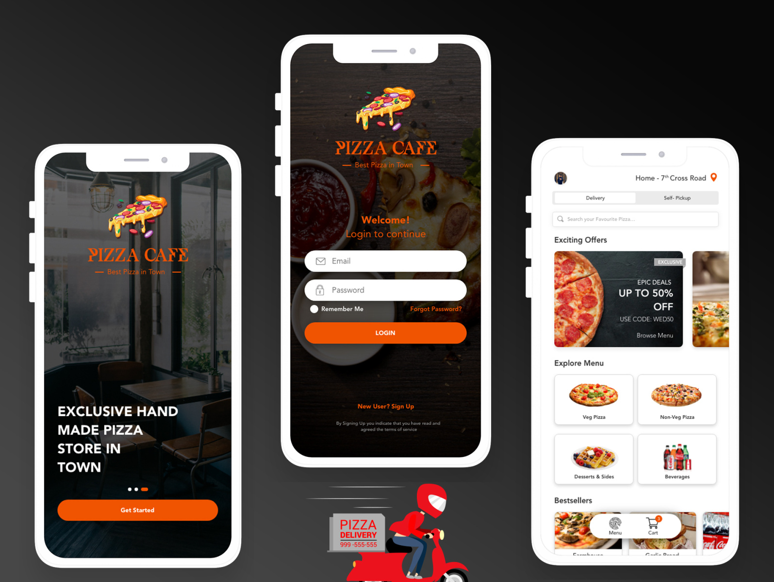 Pizza Cafe Application by Mayank Jain on Dribbble