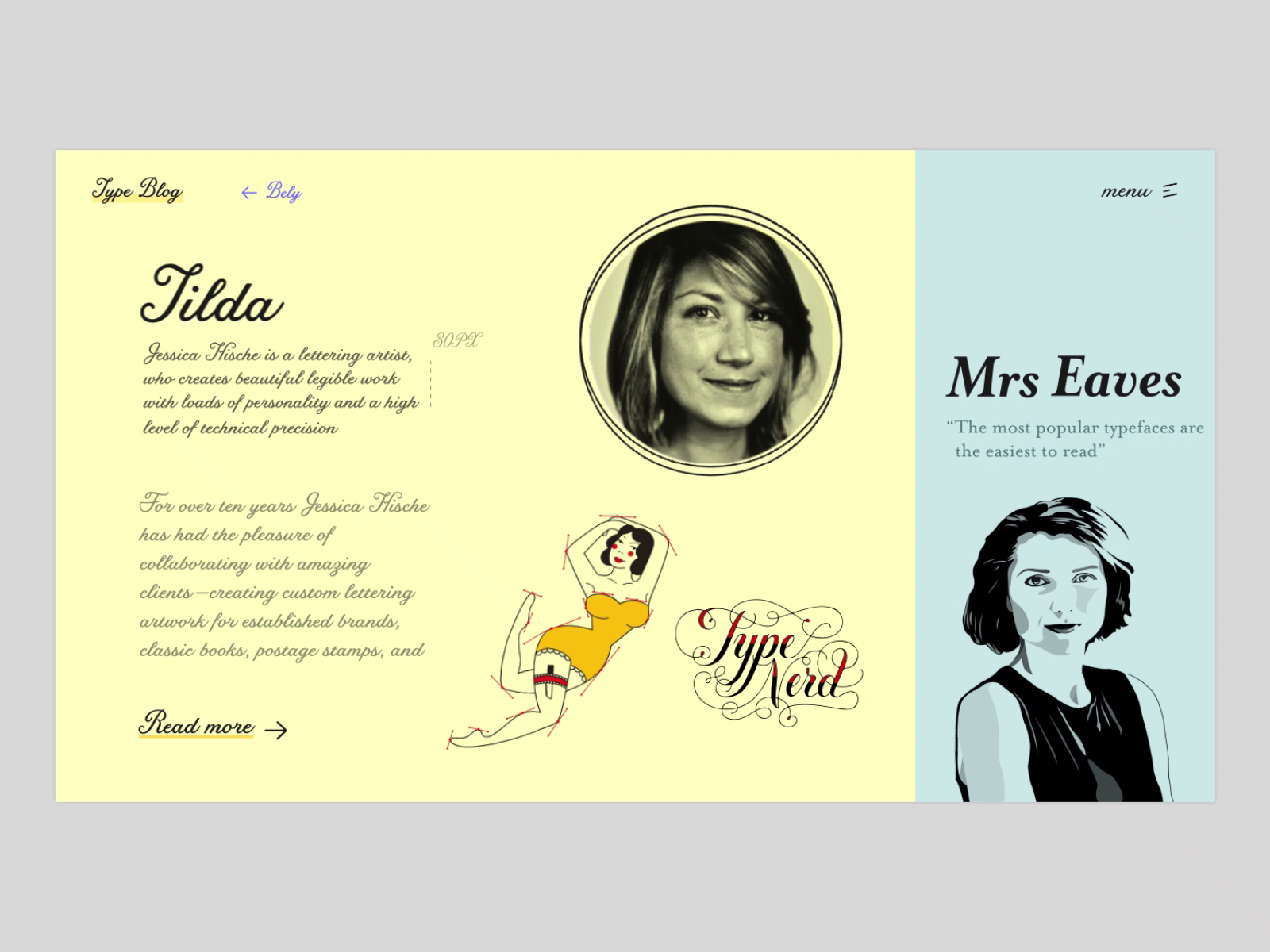 The Typography Blog - Tilda by Pineapple Design on Dribbble