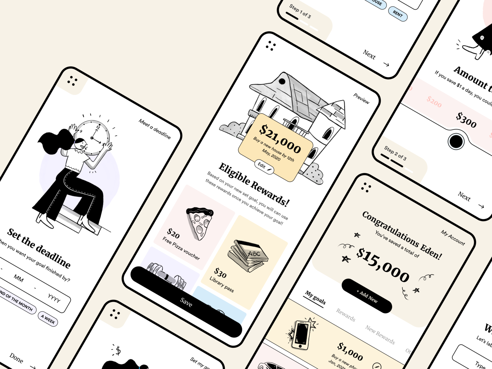 Financial savings - Mobile application design by Pineapple Design on ...