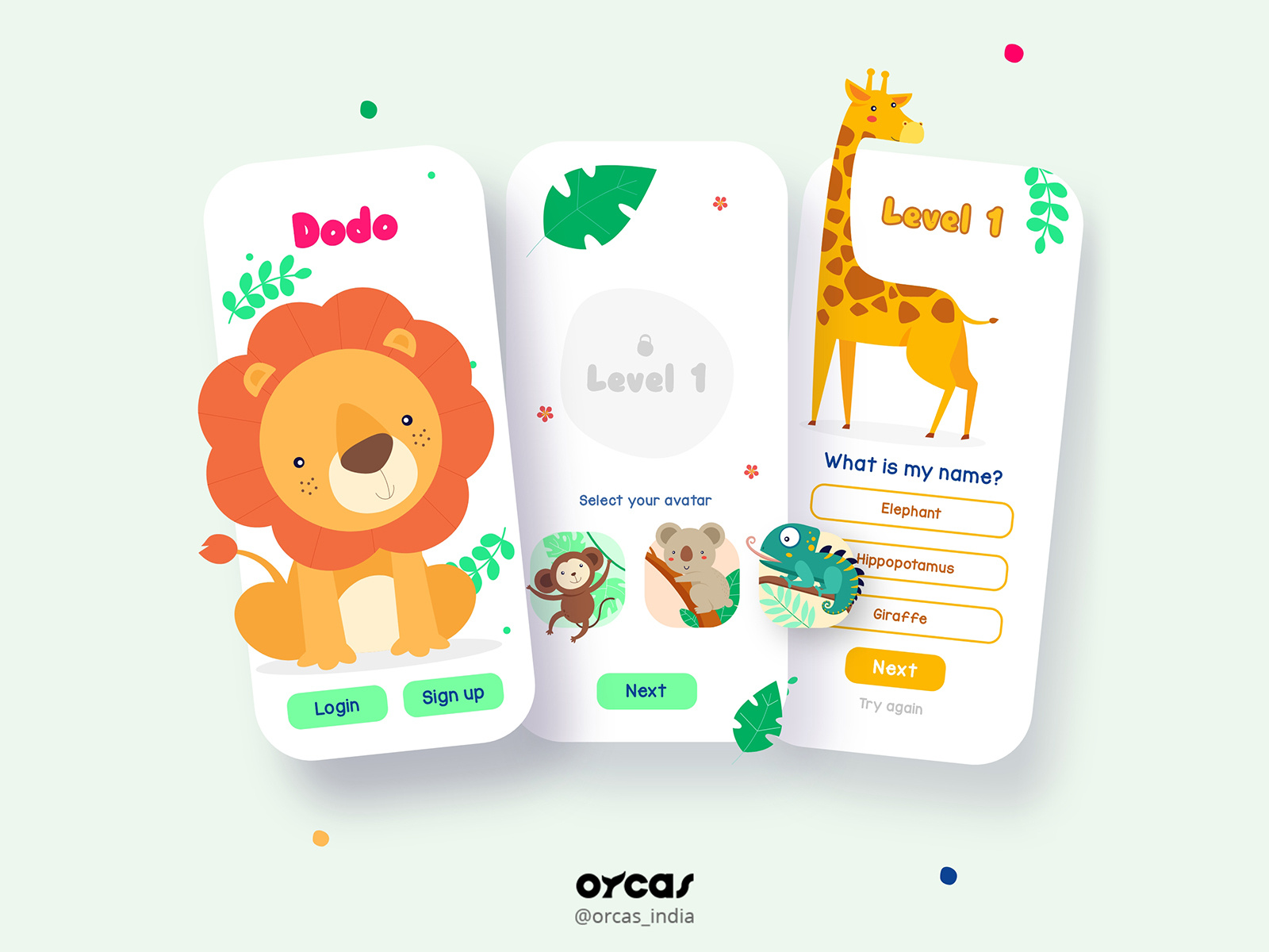 🦁 Kindergarten Quiz app | UI Design by Orcas on Dribbble
