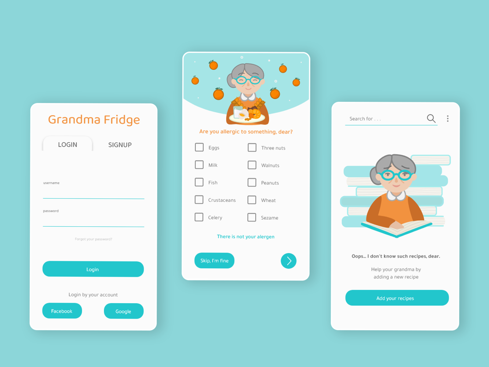 Grandma Fridge App by Dorota Mazur on Dribbble