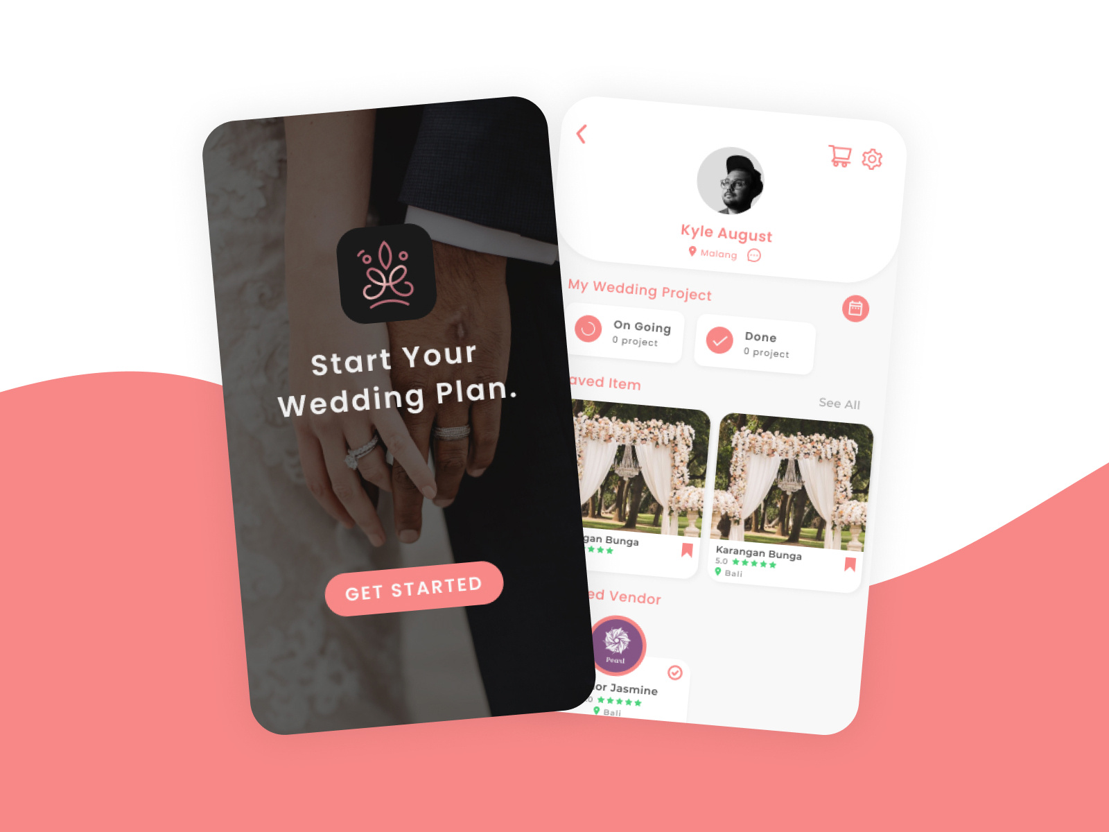 Wedding Planner App Design by Dhaifa Farah on Dribbble