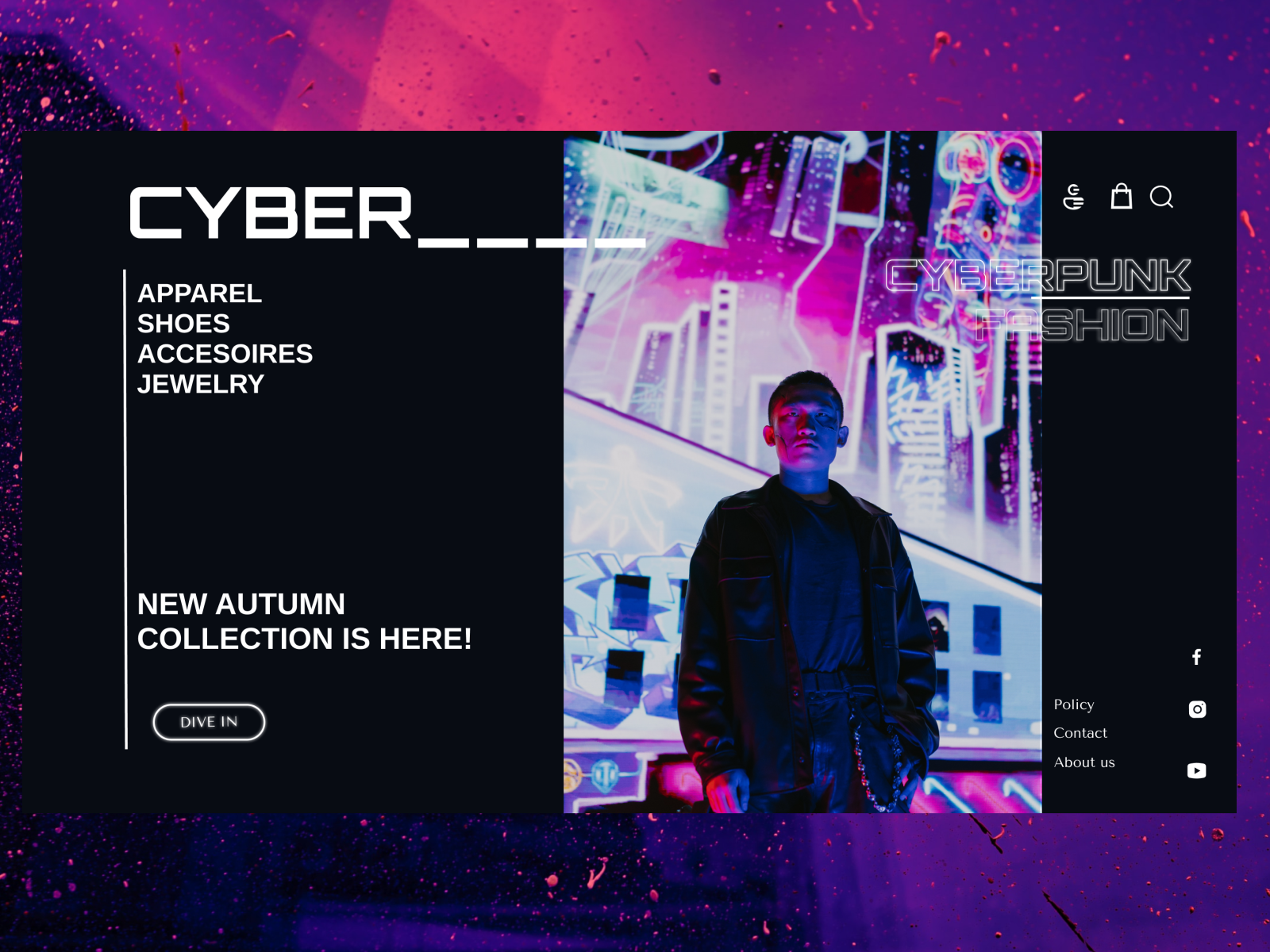 Cyberpunk Fashion UI by Ekaterina on Dribbble