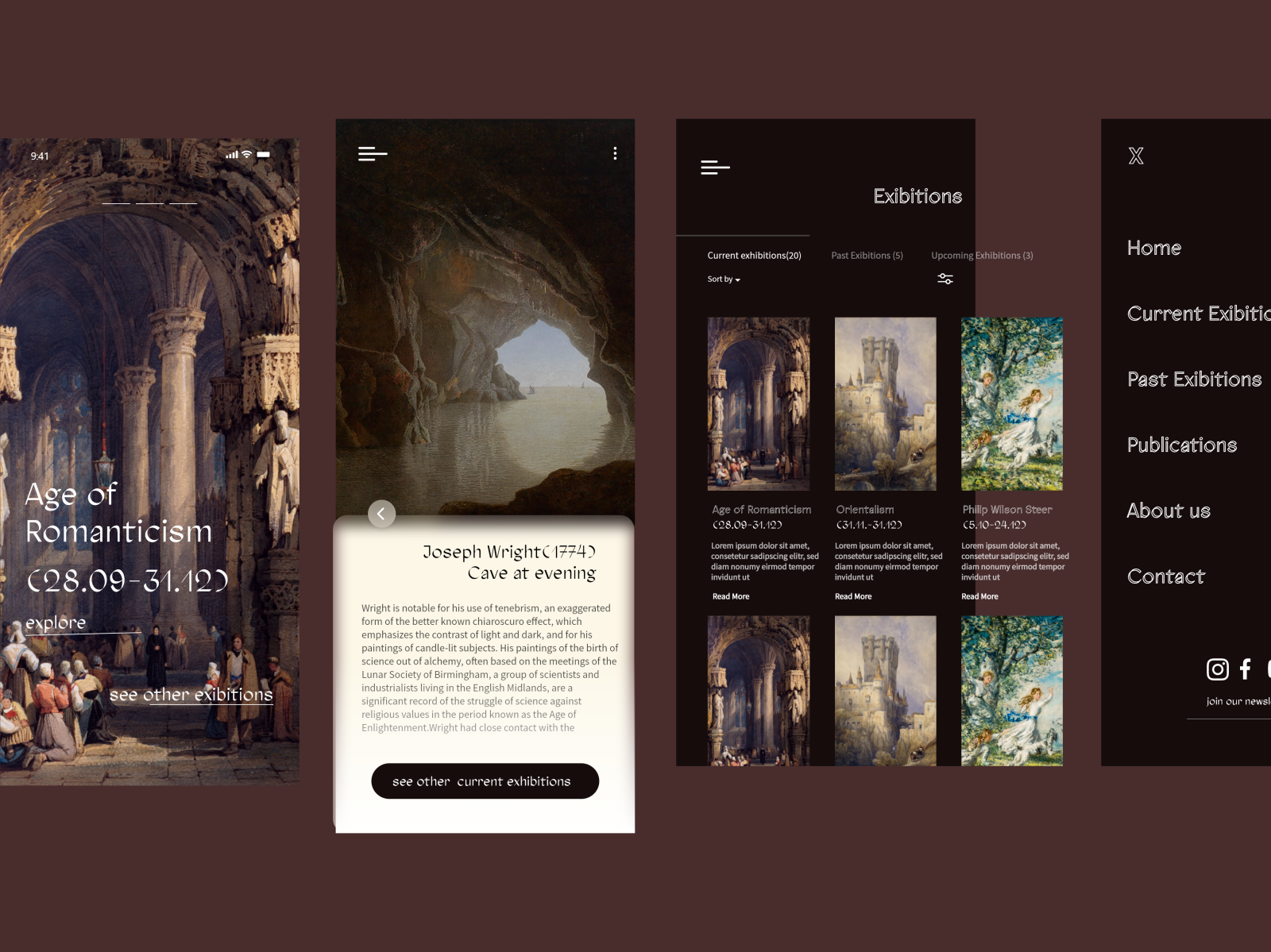 Art Gallery UI by Ekaterina on Dribbble