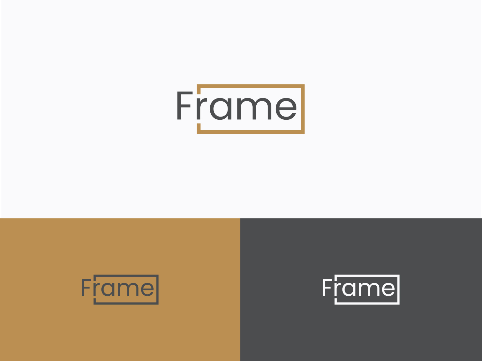 Frame Logo Design by Bilawal Hassan on Dribbble