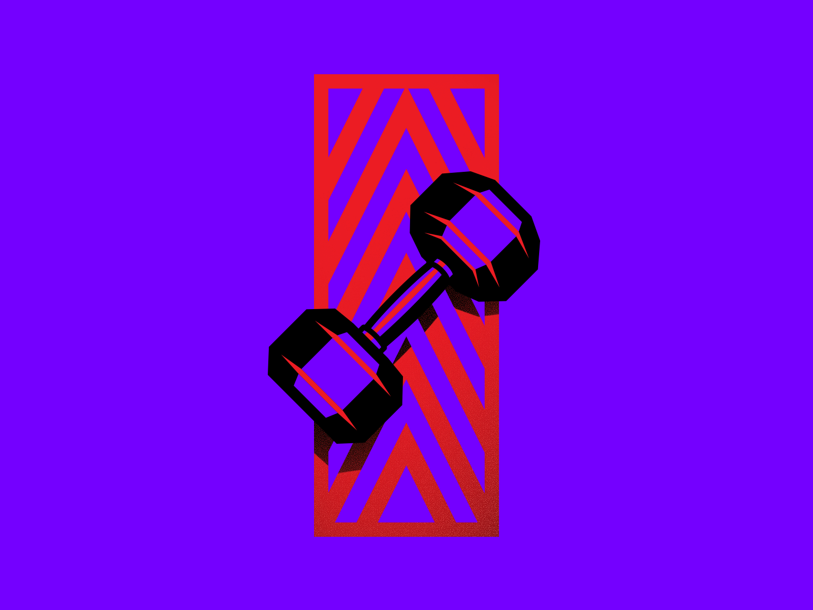 Dumbbell Illustration by Laszlo Polgar on Dribbble