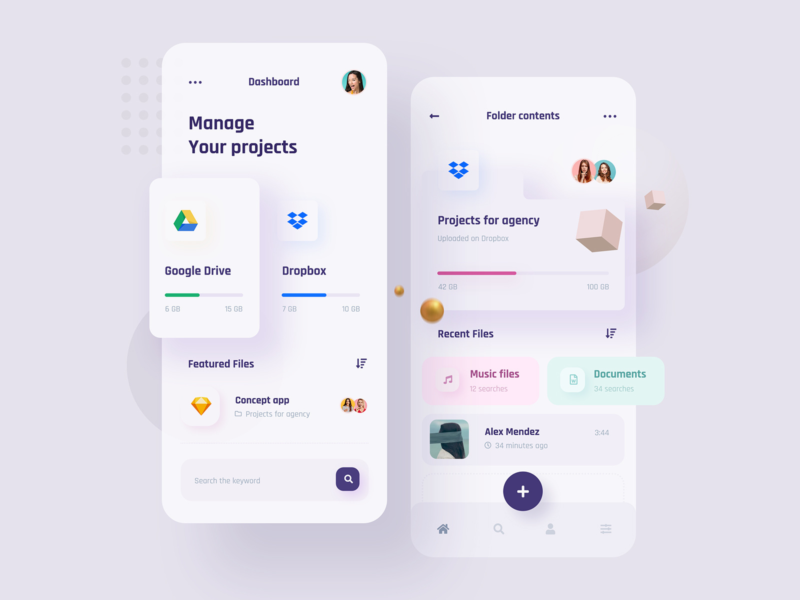 Manage your projects - App concept by Tomasz Mazurczak on Dribbble