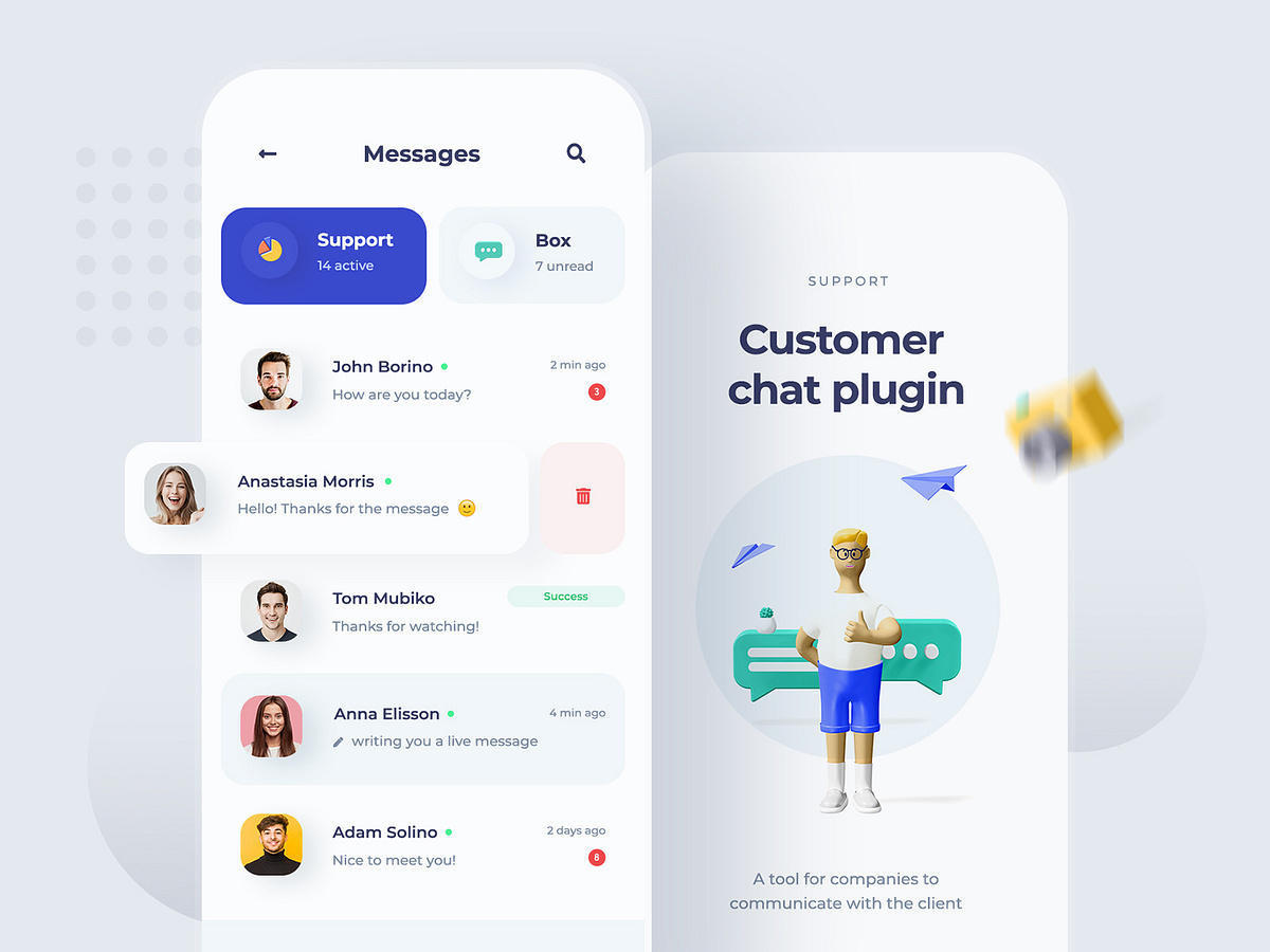 Chat UI designs, themes, templates and downloadable graphic elements on ...