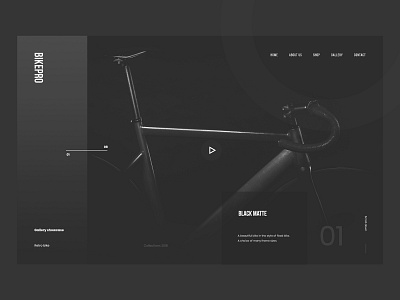 Black Matte Bike Website Concept by Tomasz Mazurczak on Dribbble