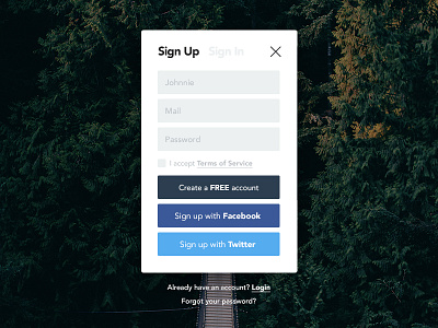 Day 1 — Sign Up by Johnnie Gomez on Dribbble