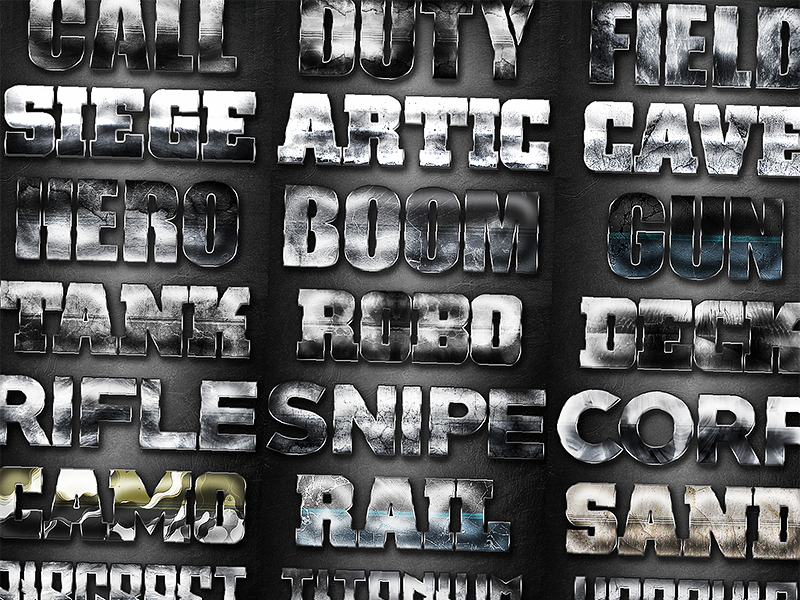 Military Layer Styles 1, 2, and 3 by Deiby Chico on Dribbble