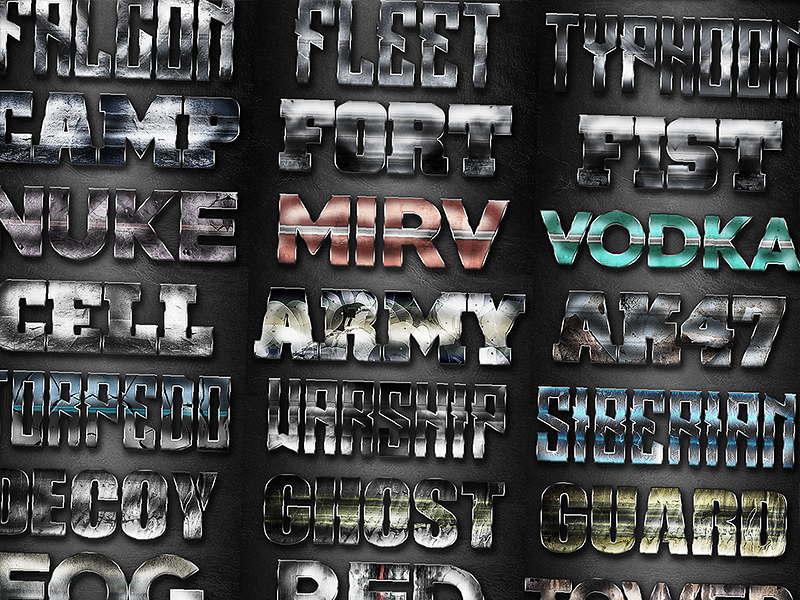 Military Layer Styles 4, 5, and 6 by Deiby Chico on Dribbble