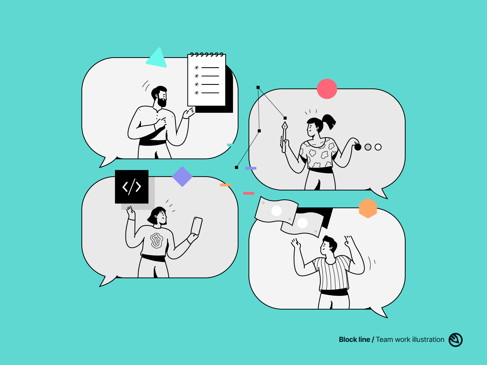 Teamwork illustration by Ramy Wafaa on Dribbble