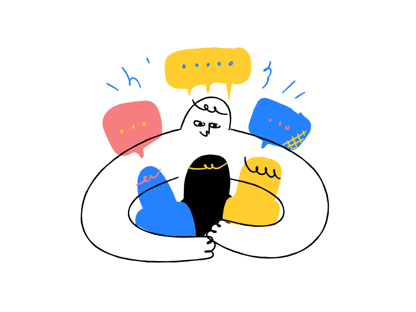 Group Chat illustration by Ramy Wafaa on Dribbble