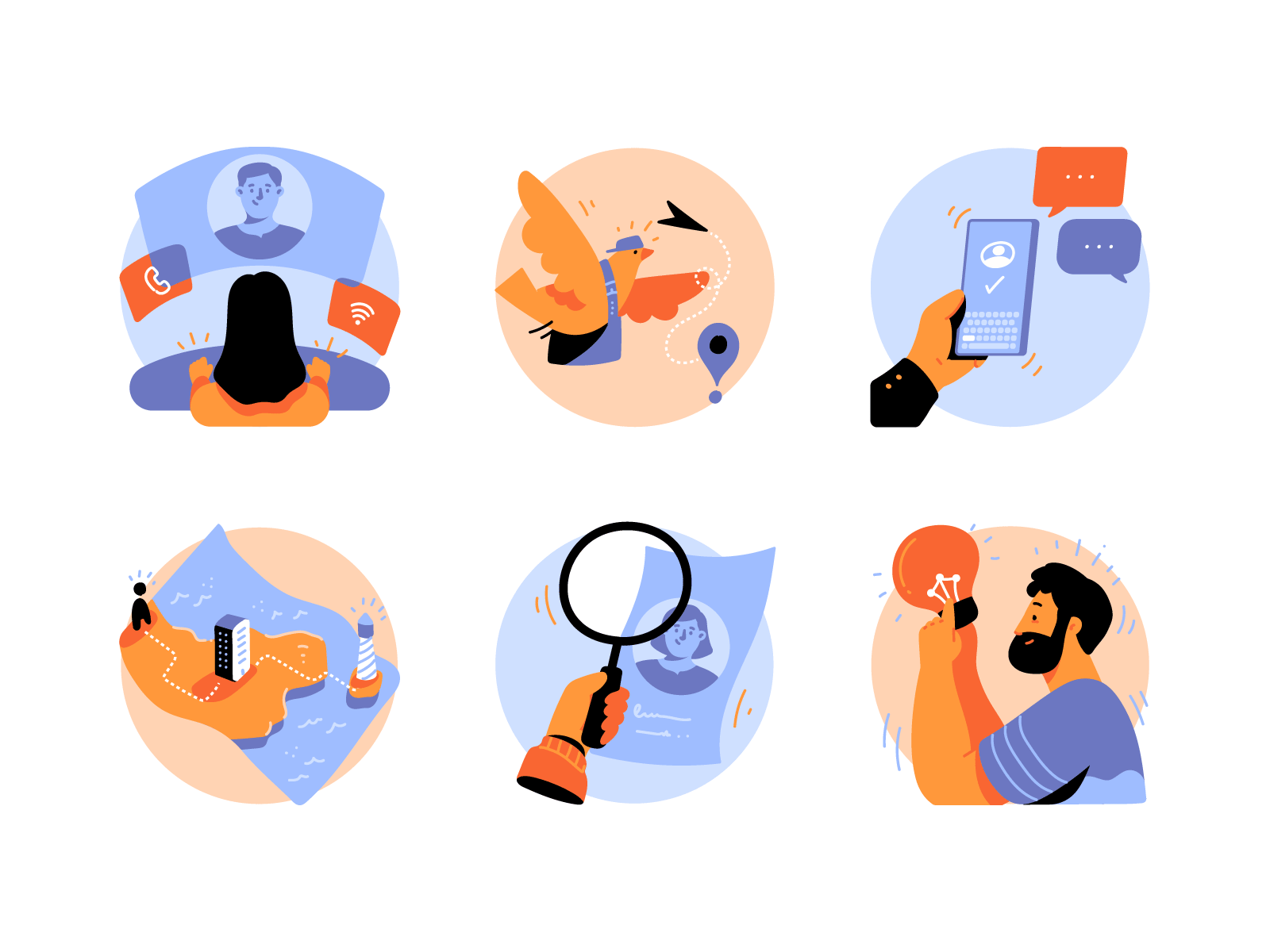 Circle illustrations by Ramy Wafaa on Dribbble