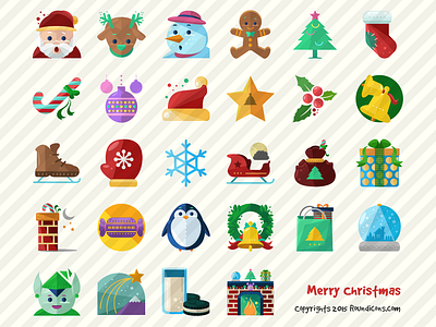 Christmas Flat Icons Pack by Ramy Wafaa on Dribbble